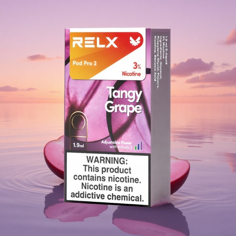 Relx Pod Pro 2 Vape Device Tangy Grape 30mg/ml 1.9ml Eco Smooth Boost ...